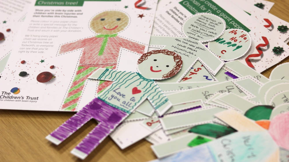 Help create a giant paper chain for The Children's Trust Christmas tree ...